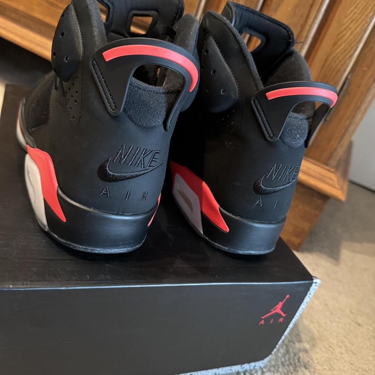 Retro 6 Black Infrared Jordans. Size 12. Gently worn... - Depop