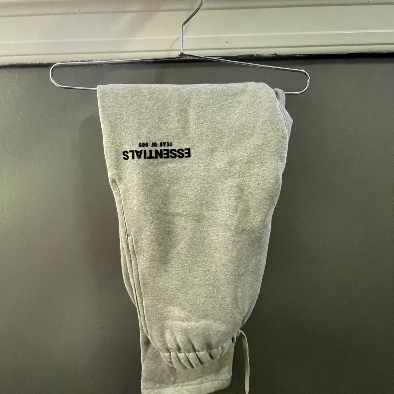 Essentials Grey Sweats Size Small - Depop