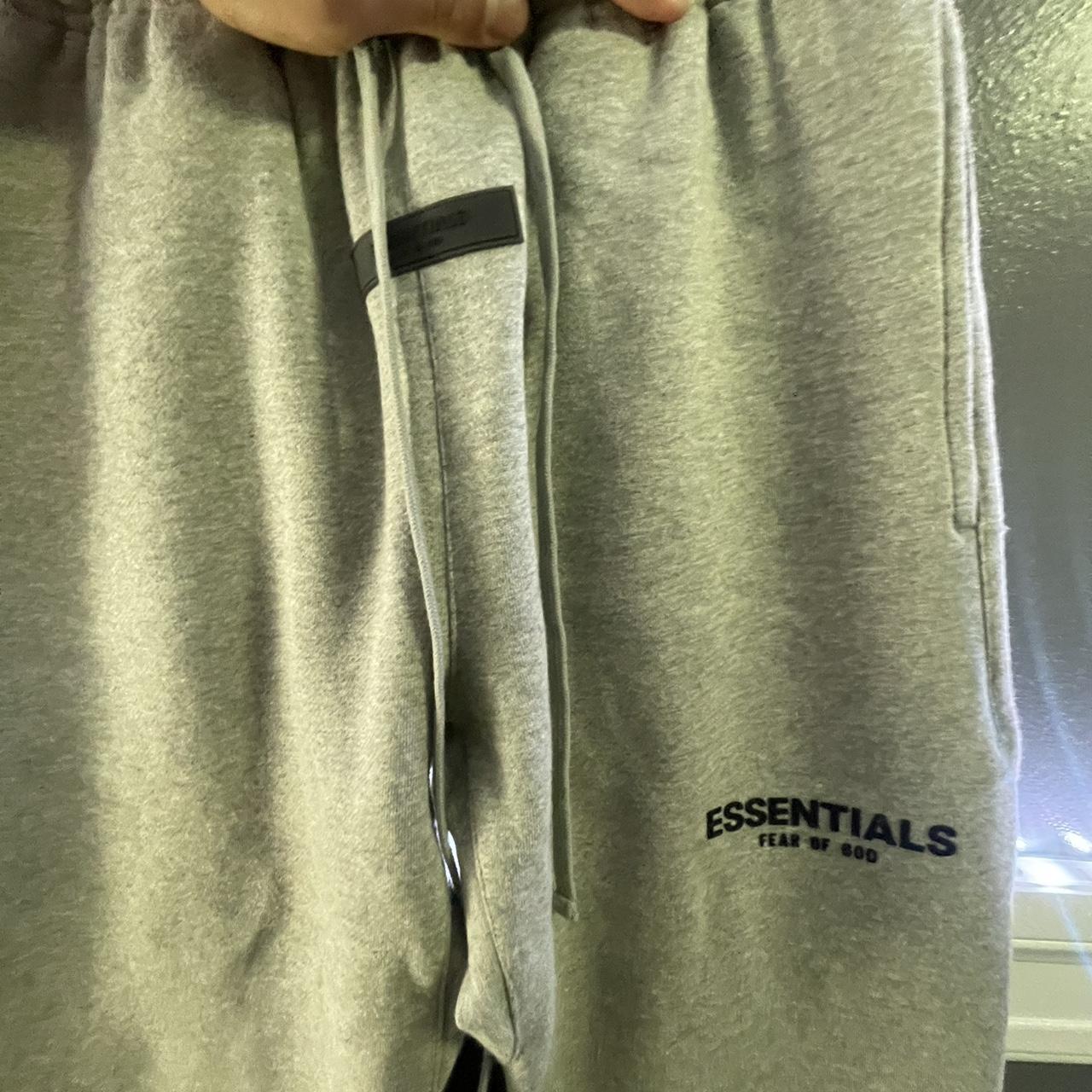 Essentials Grey Sweats Size Small - Depop