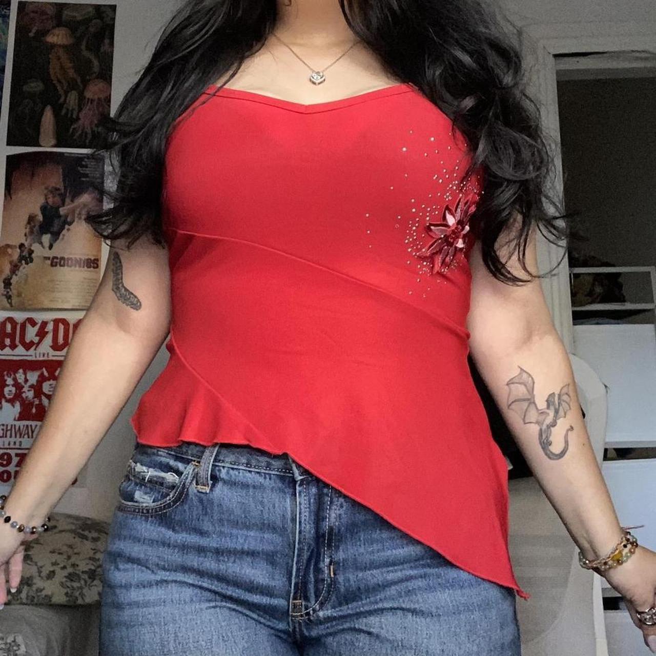 FREE UNTRACKED SHIPPING Red Rhinestone... - Depop