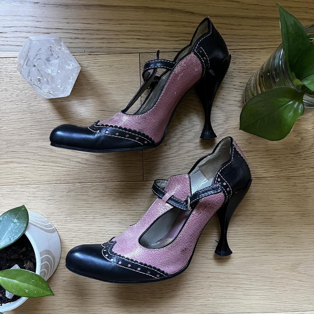 Fluevog Y2K Harlow Spectator T-strap Wing Tip Heels... - Depop
