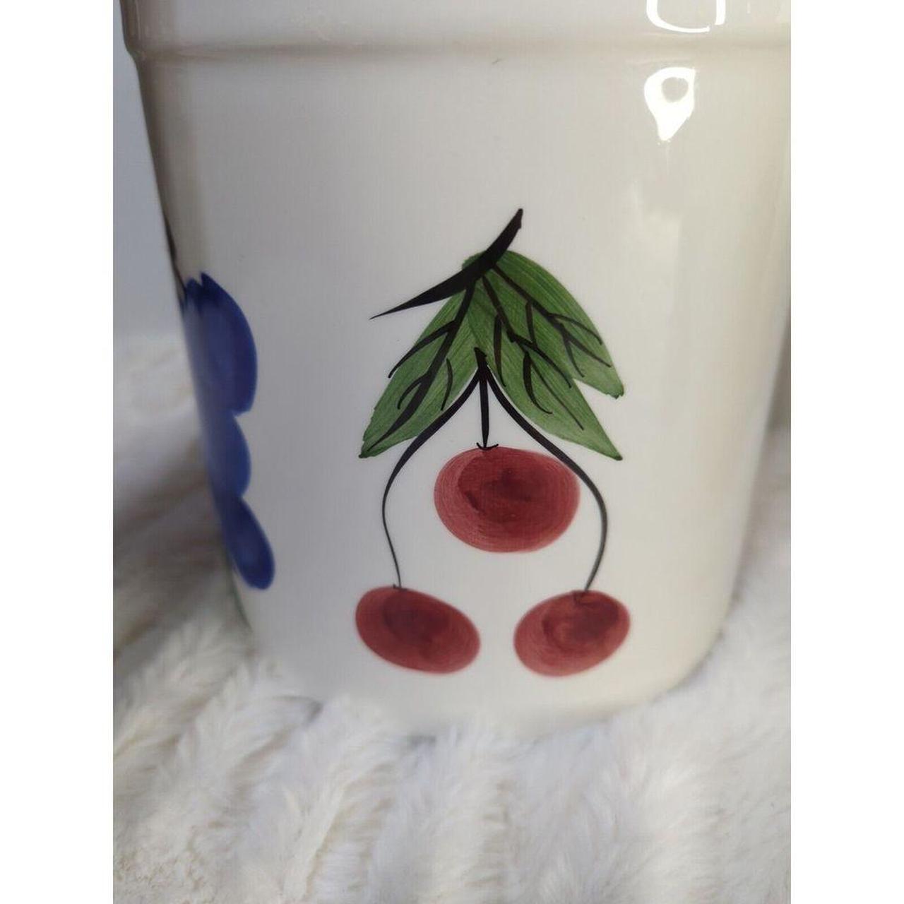 Vintage CKRO Ceramic 3 Piece Canister Set With Fruit... - Depop