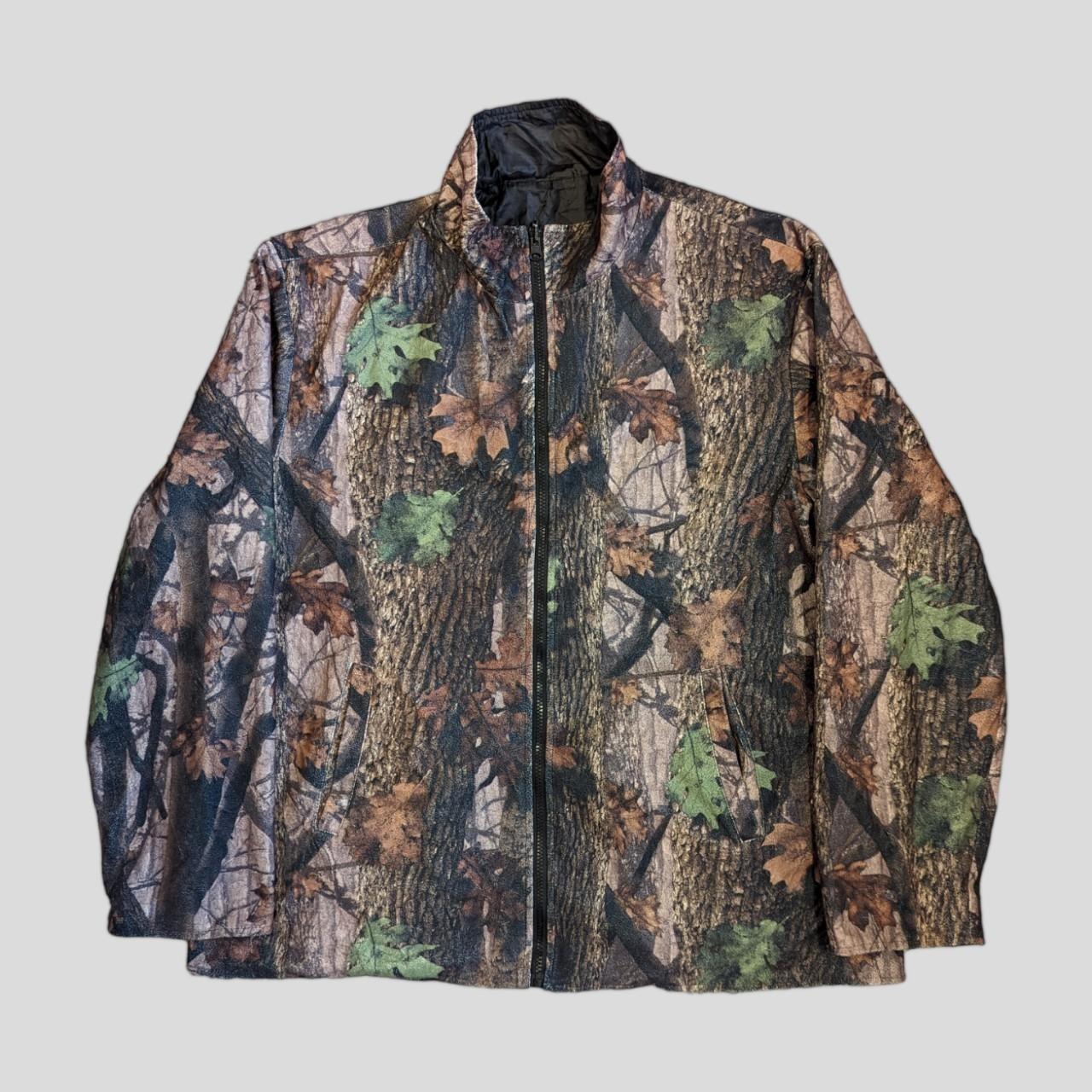 VINTAGE HUNTING FLEECE JACKET IN REAL TREE CAMO +... - Depop