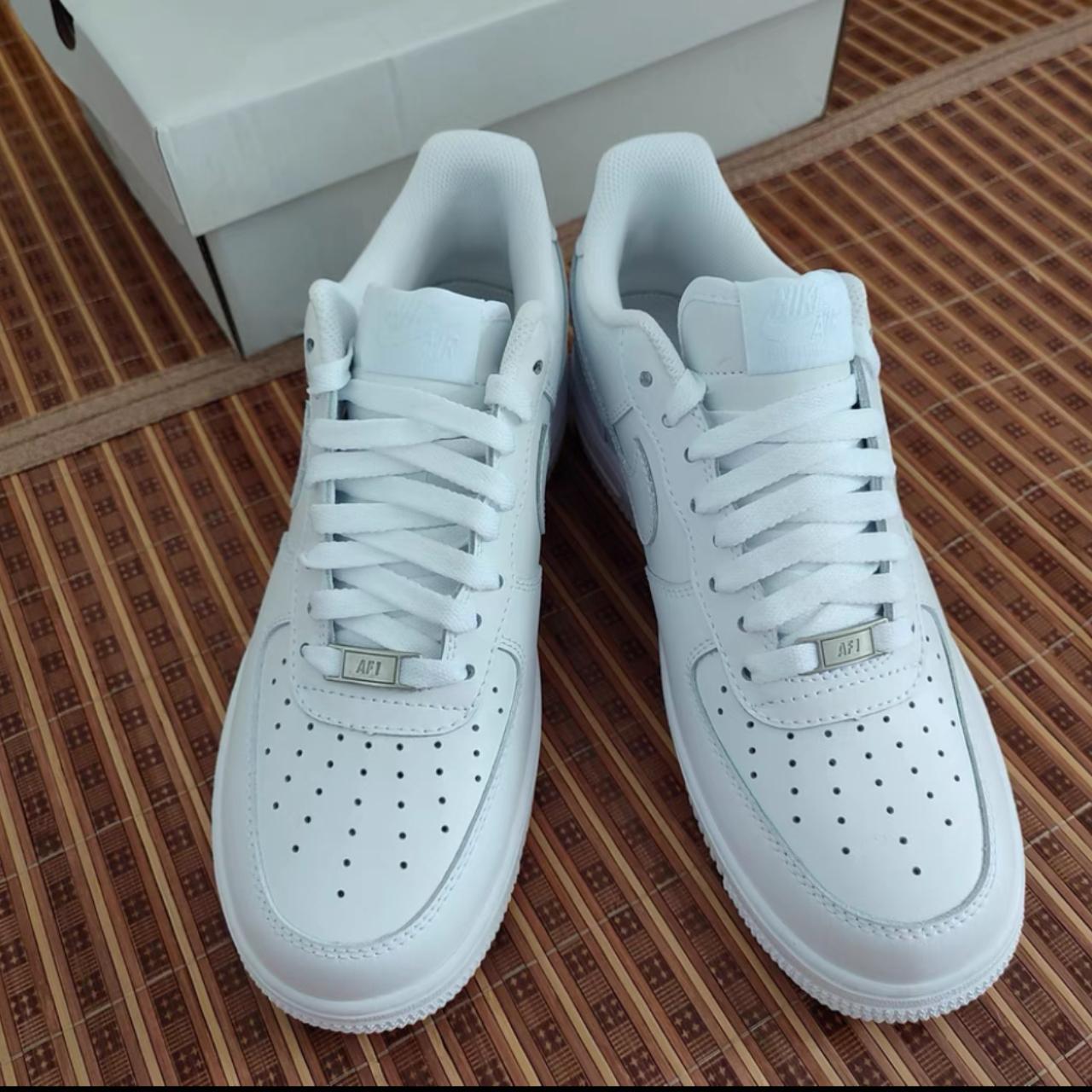 Nike Air Force 1 All White Men's shoes - Depop