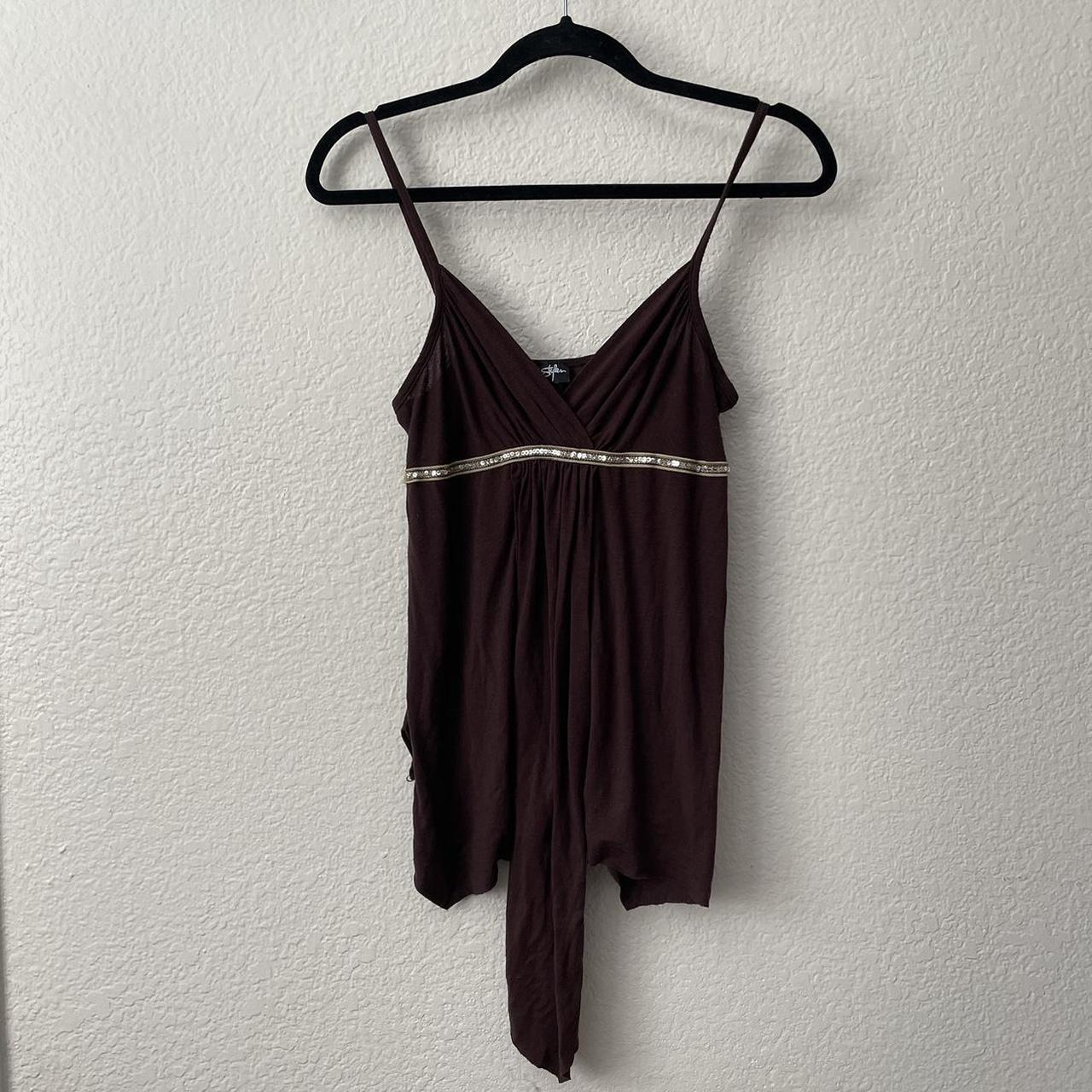 Styles brown layered beaded cami tank top! This top... | Depop