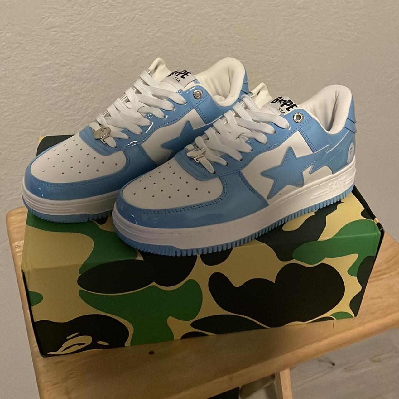 Baby blue bapestas #BAPE - Depop