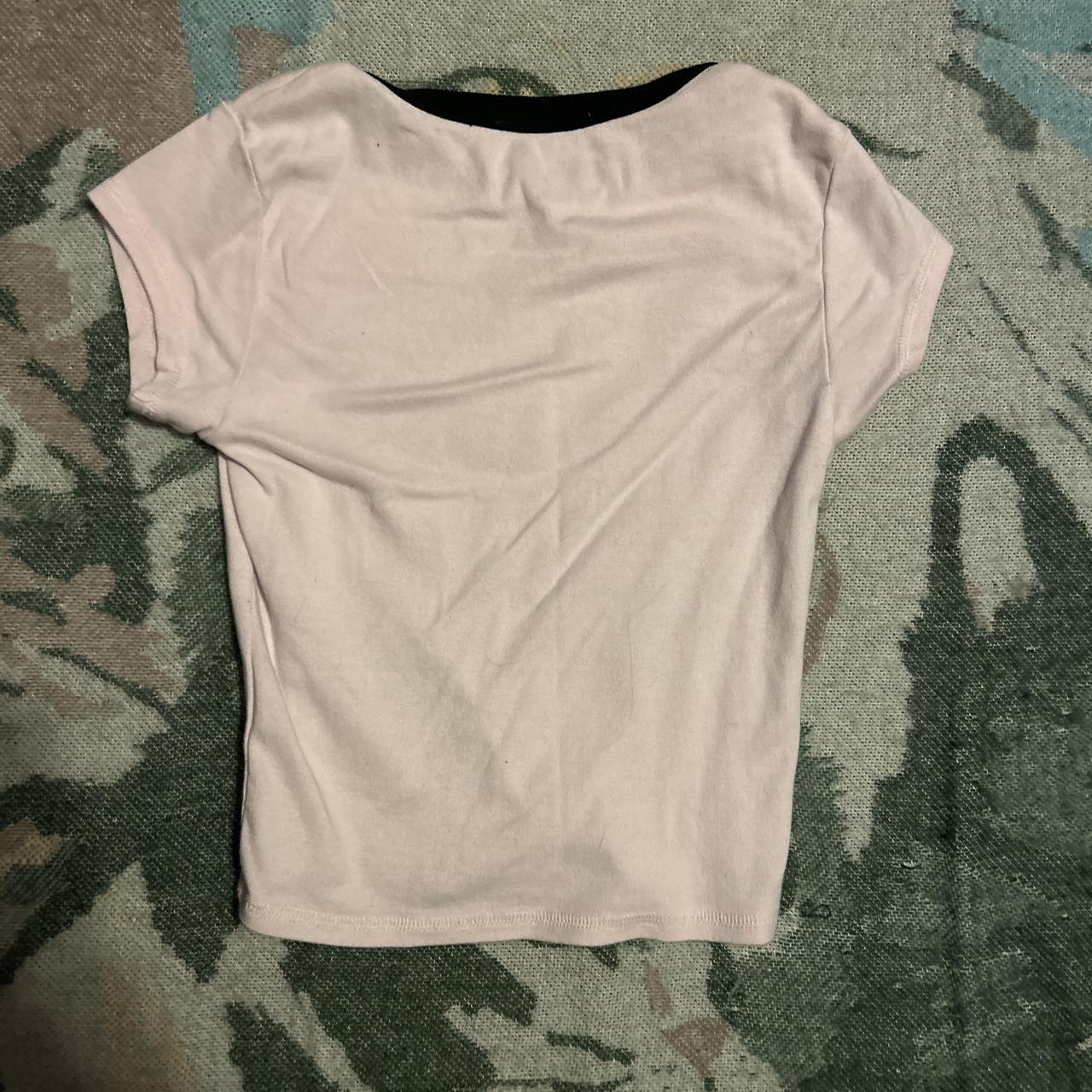 Chococat fitted pink and black ringer tee. 🫶... | Depop