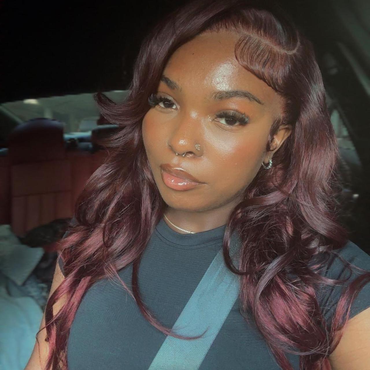 Burgundy Custom Color Wig - Body wave - 26 inches... | Depop