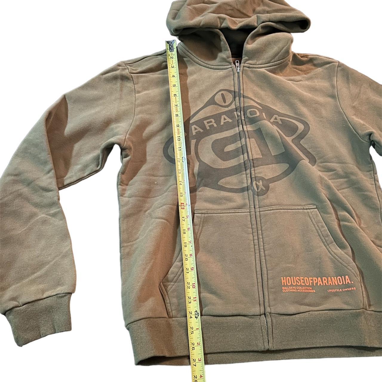 Paranoia Studios Olive Green Zip-up - Size M,... - Depop