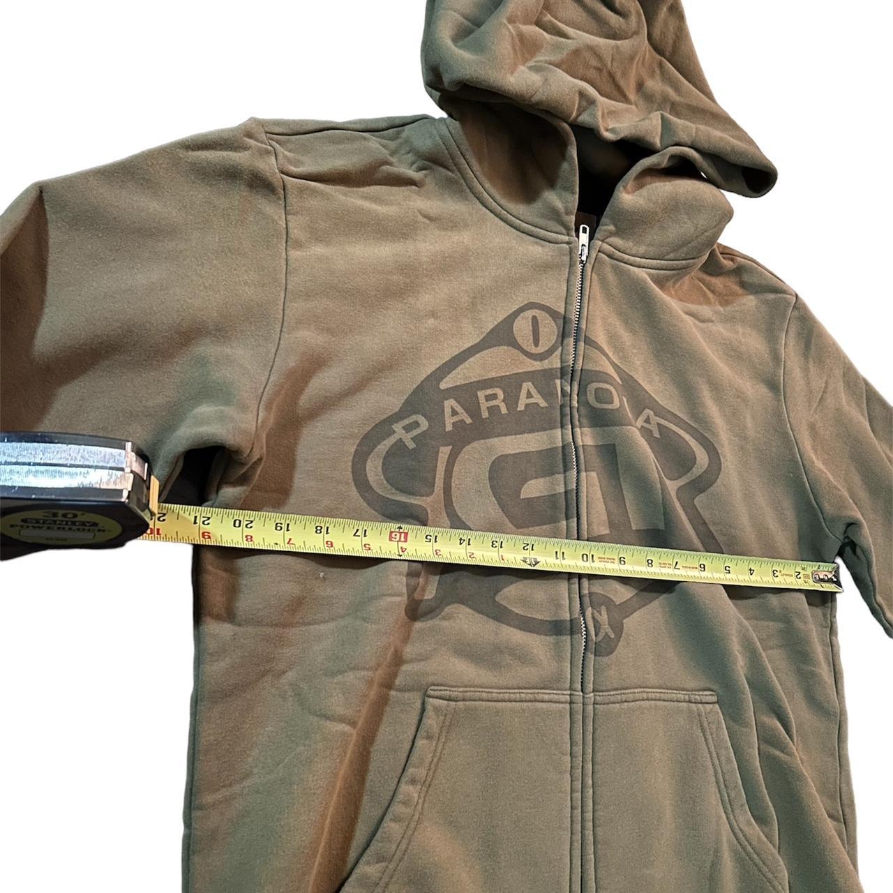 Paranoia Studios Olive Green Zip-up - Size M,... - Depop