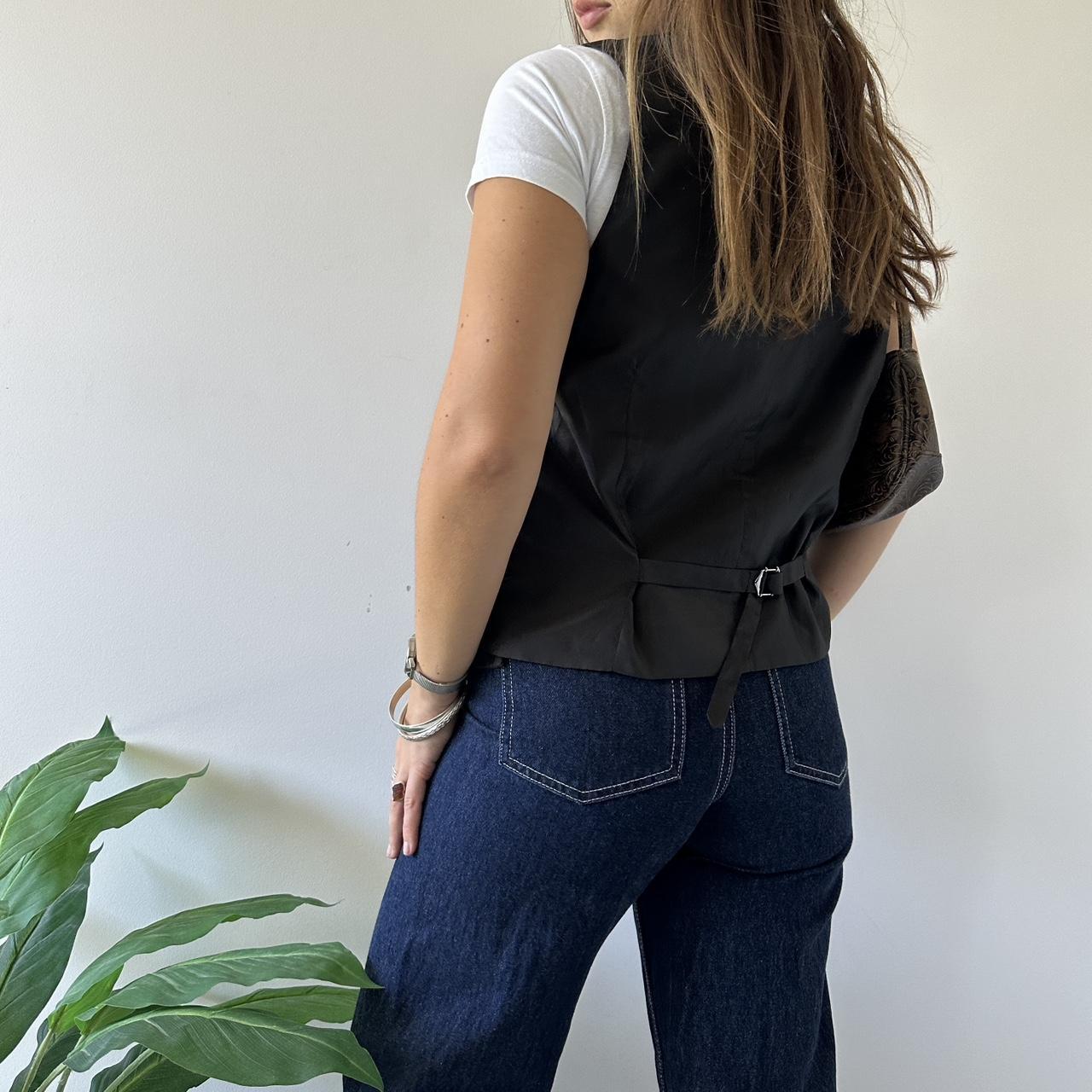 Vintage dark grey button up vest Perfect for... - Depop