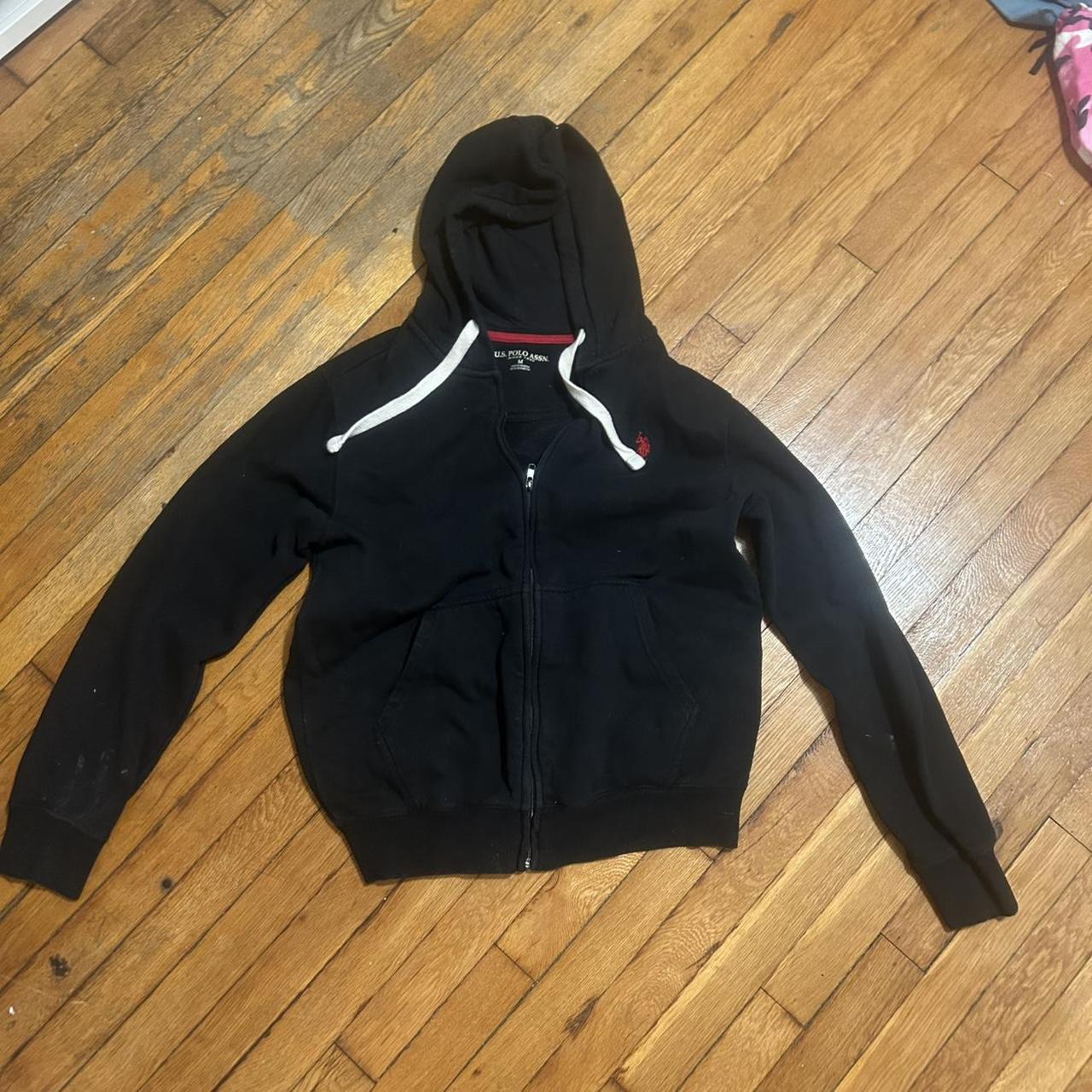 Black Polo Ralph Lauren zip-up hoodie #hoodie - Depop