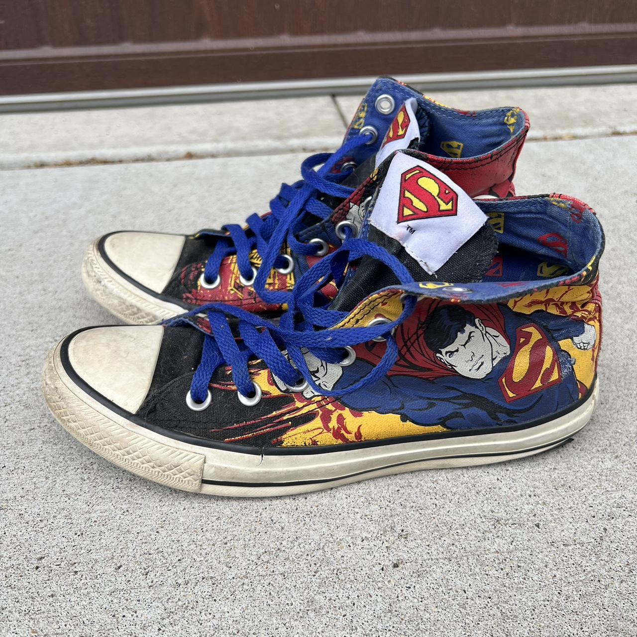 Superman High Top Converse note: these are pretty... - Depop