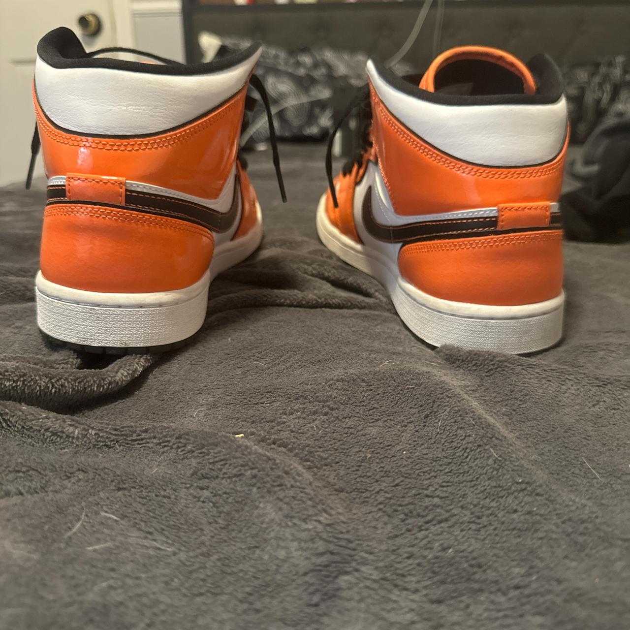Jordan 1 mids “Tuff Orange” size 9.5 w box worn only... - Depop