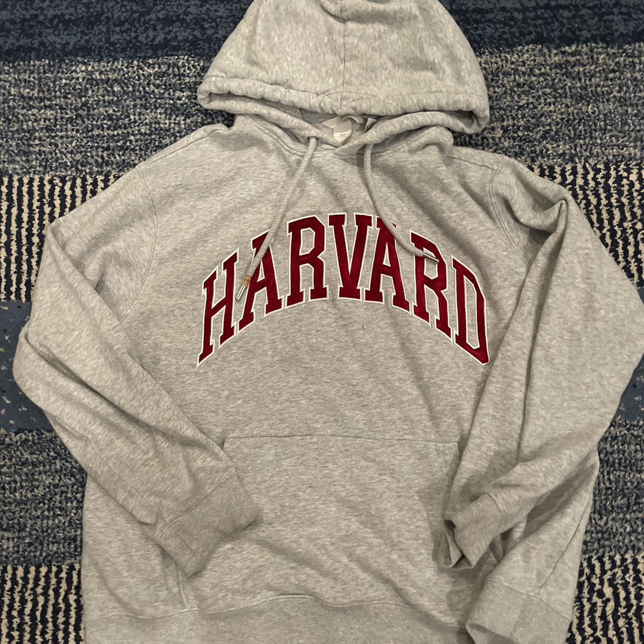 •Calm Grey H&M Harvard Hoodie🔥‼️ •Size:L #harvard... - Depop