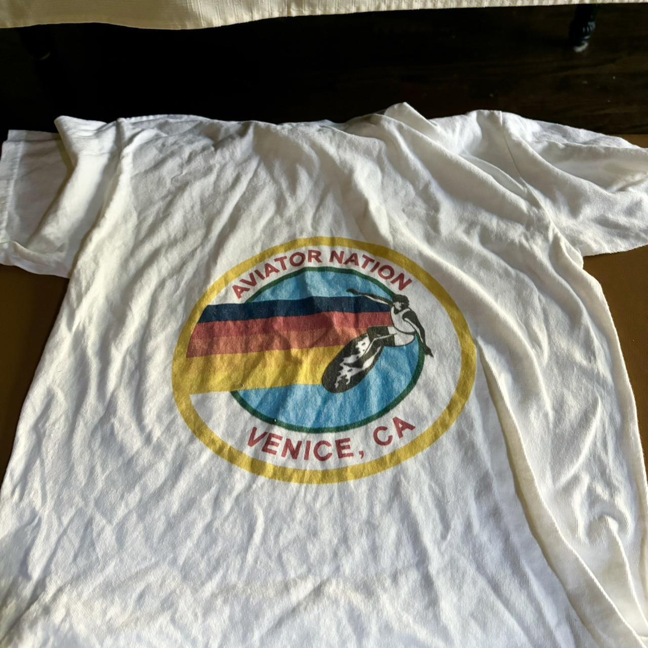 cute cropped aviator nation shirt-easy to style - Depop