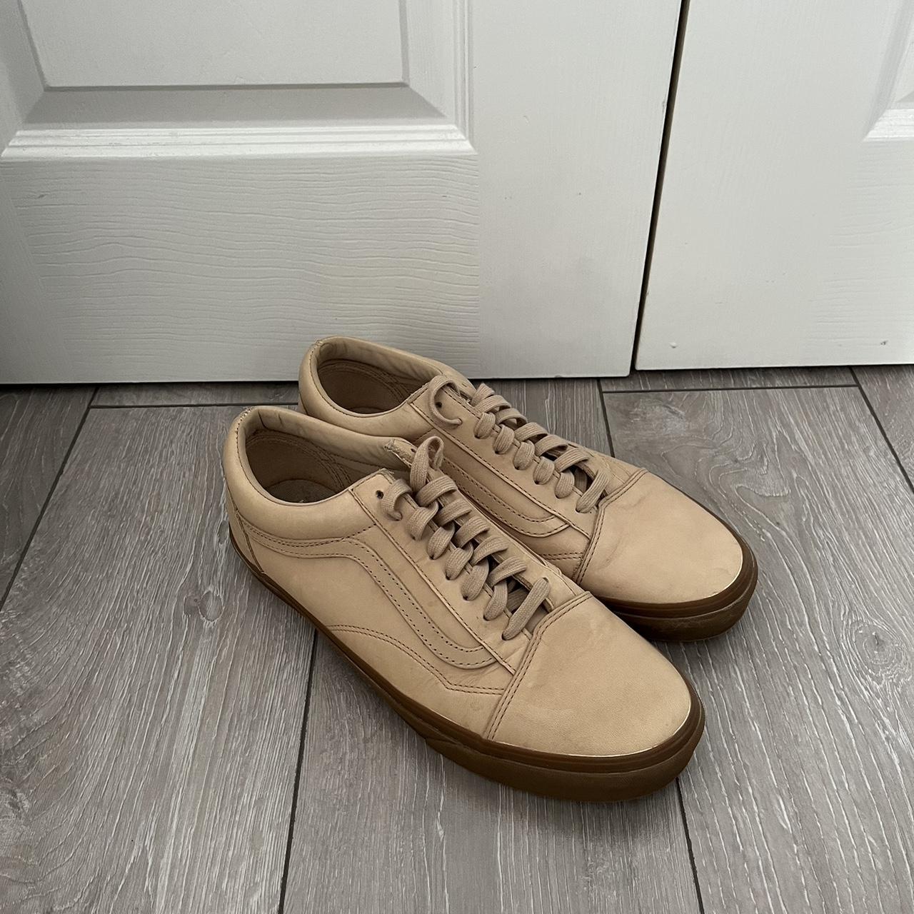 Vans Old Skool Beige/Tan UK 11 In good condition,... - Depop