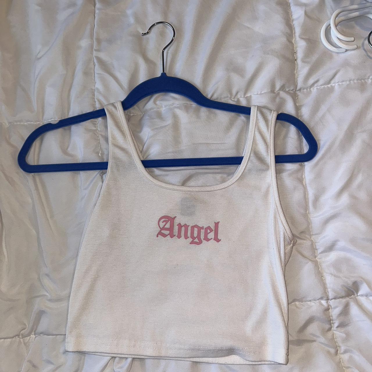 SHEIN medium angel crop tank - Depop