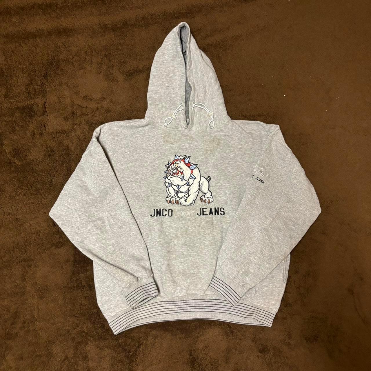 JNCO Men's Grey Hoodie Vintage JNCO hoodie Size: L... - Depop