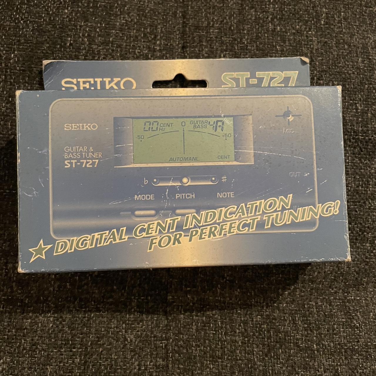 Seiko ST-721 digital guitar tuner in blue and black... - Depop