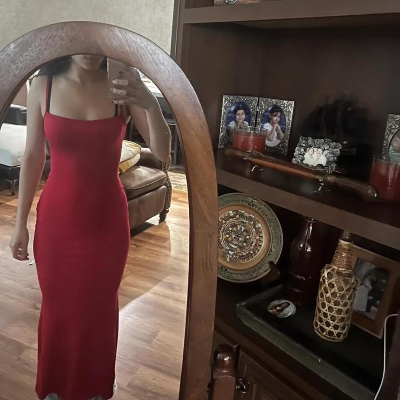 Red skims midi bodycon dress sizes s-XL #bodycon | Depop