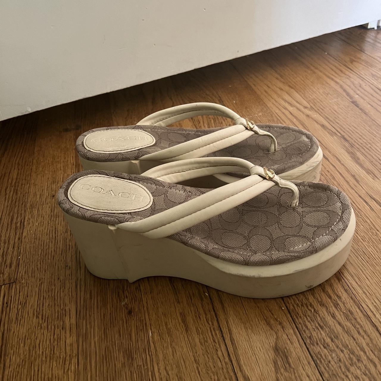 Coach platform sandals size 8 Price is negotiable!... - Depop