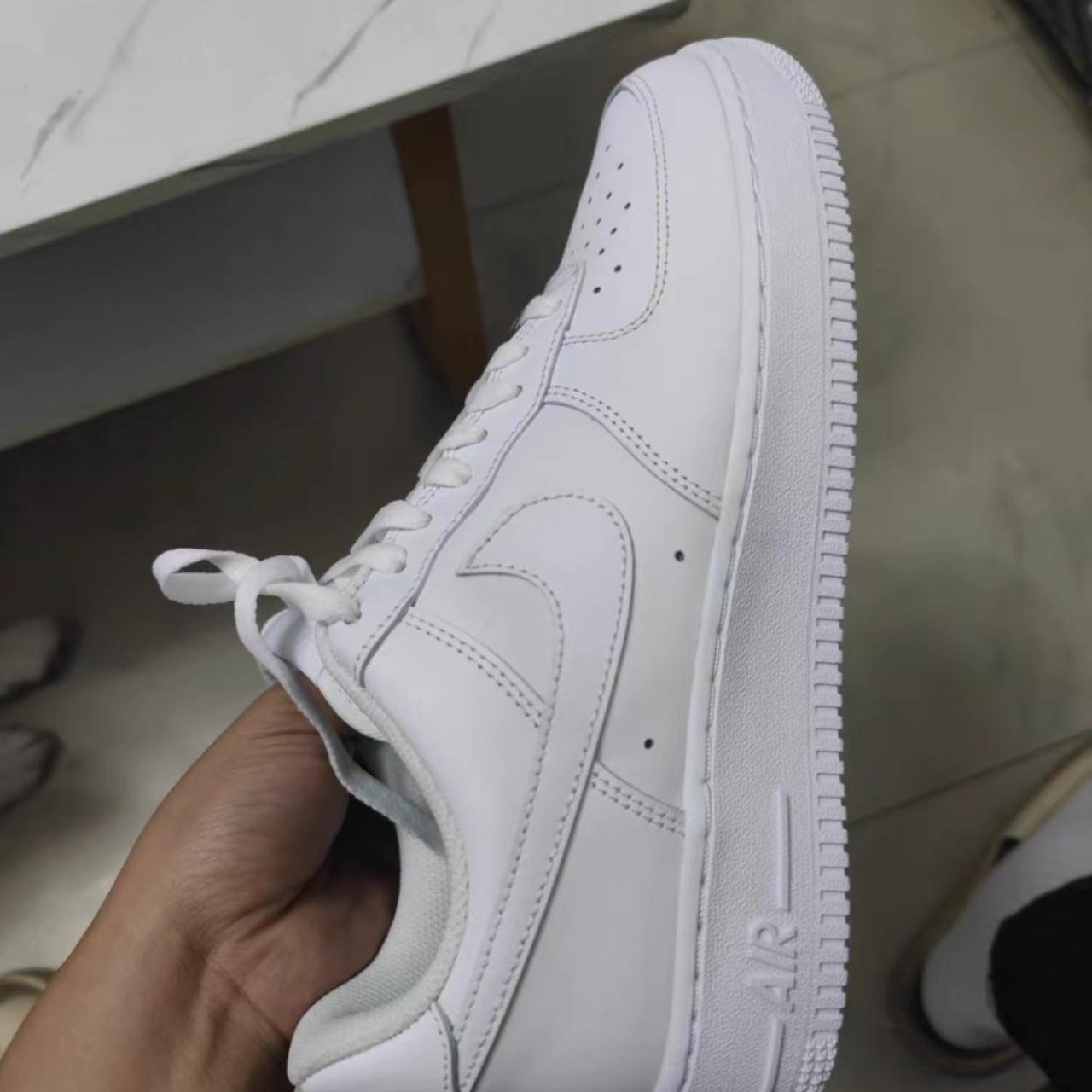 Nike Air Force 1 All White Men's shoes - Depop