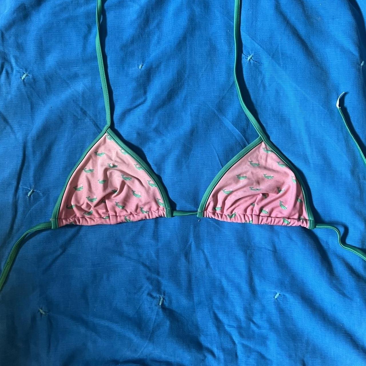 Pink and green binki top y2k #swim #bikini #y2k - Depop