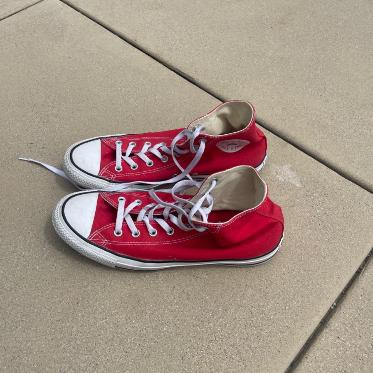Chuck Taylor All Star Red High Top Converse - Depop