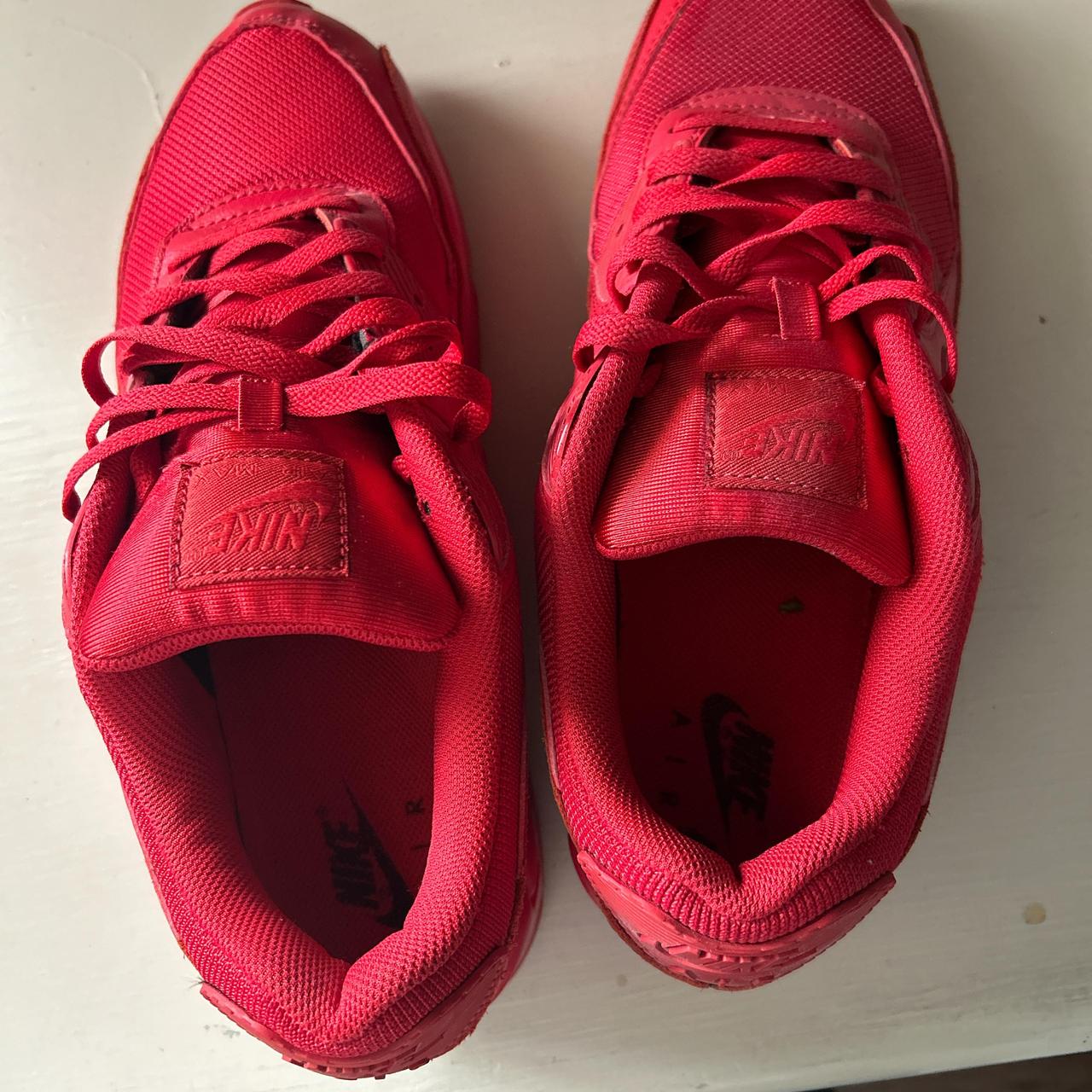 Nike Air red shoes lightly used - Depop