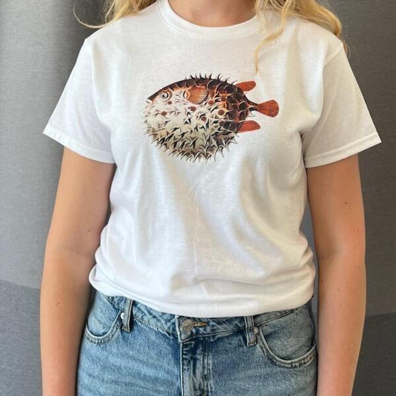 Fish Baby Tee from Stamp It Out, size youth medium,... - Depop