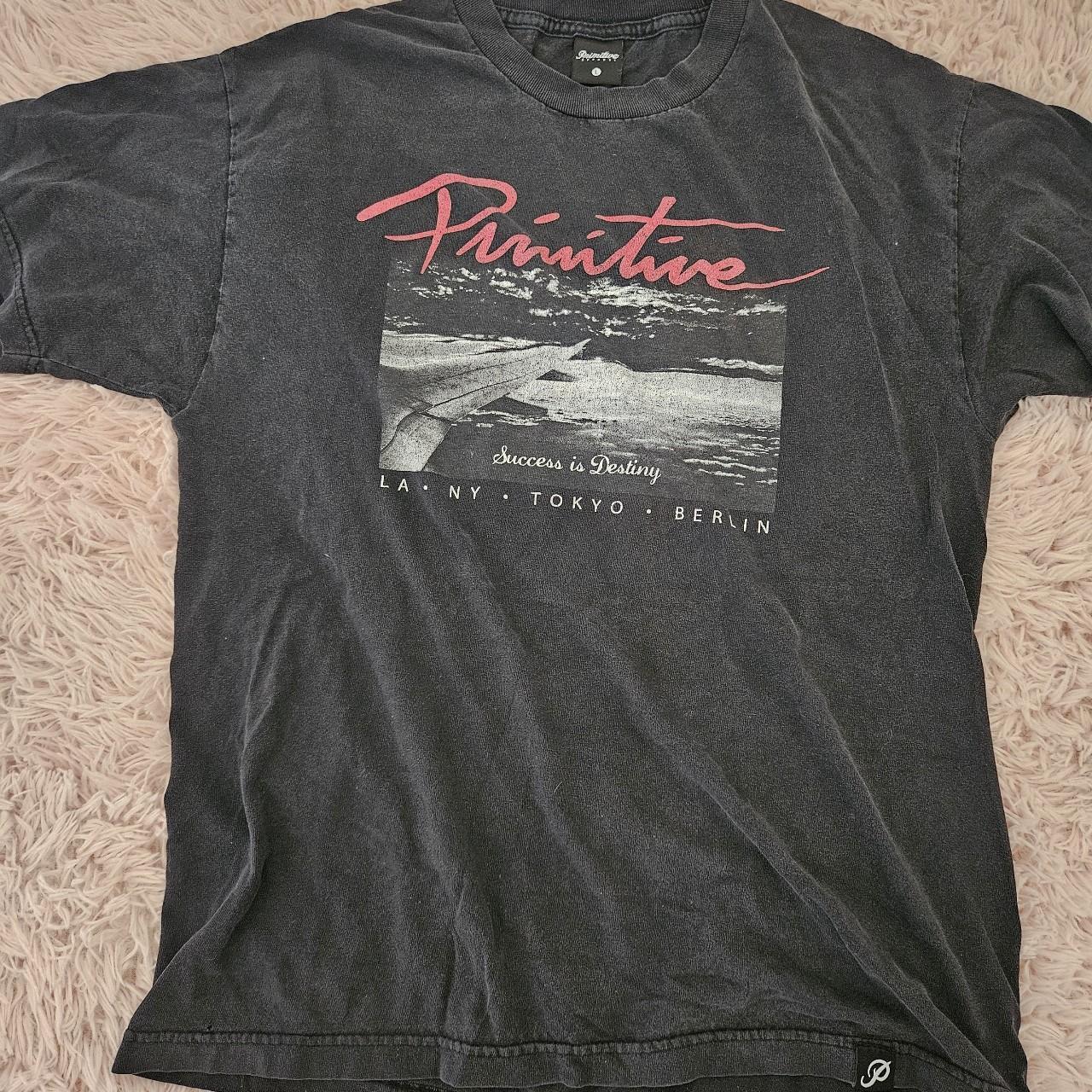 Men's large primitive t-shirt, well loved, a bit faded. - Depop