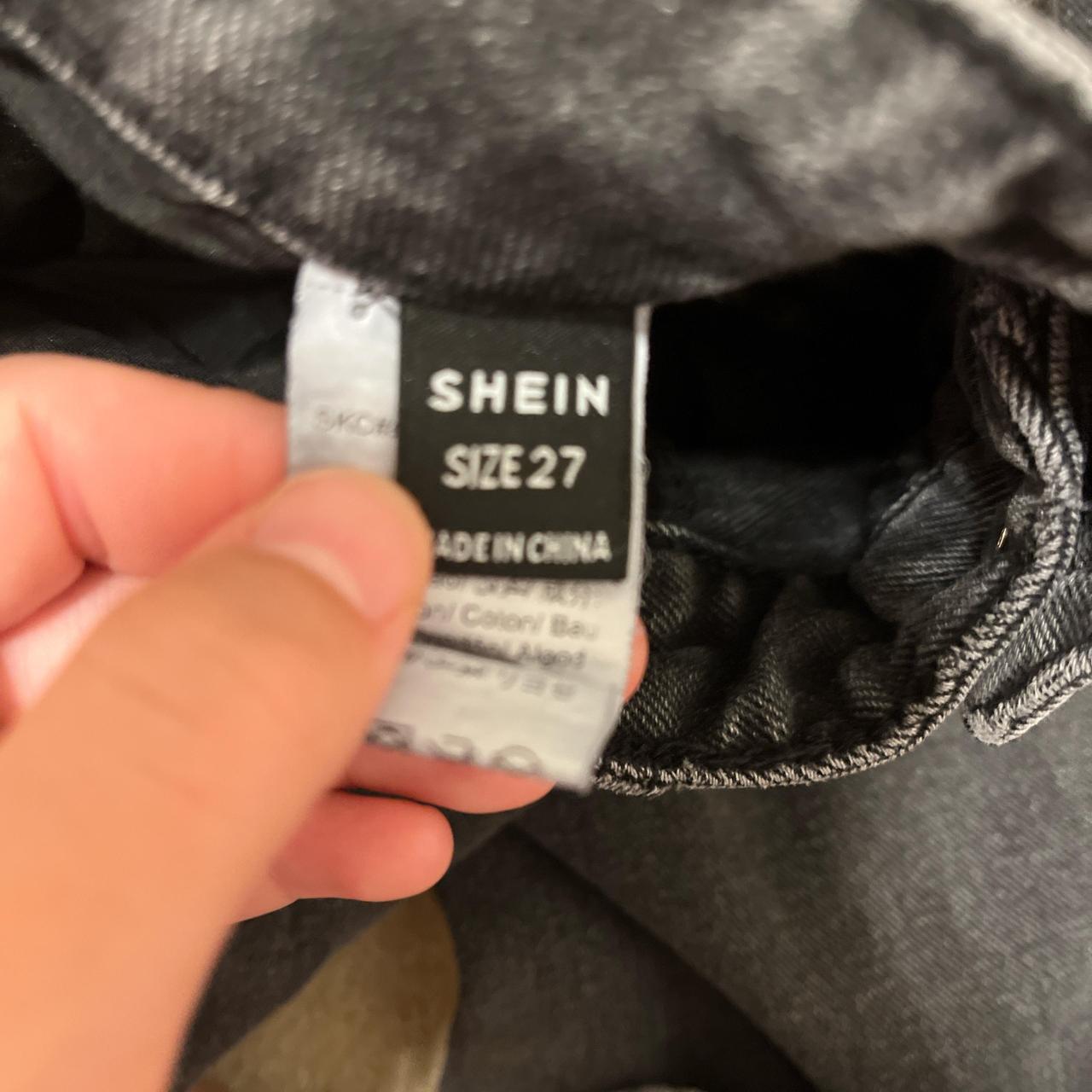 Black baggy jeans Shein Size 27 - Depop