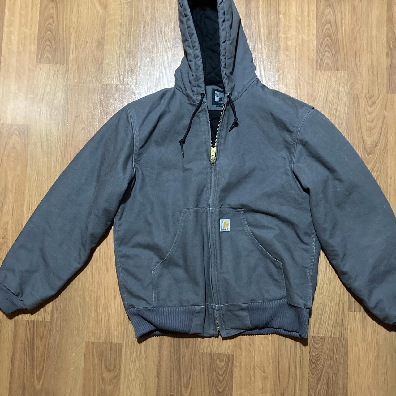 carhartt j140 active jacket slate grey - Depop