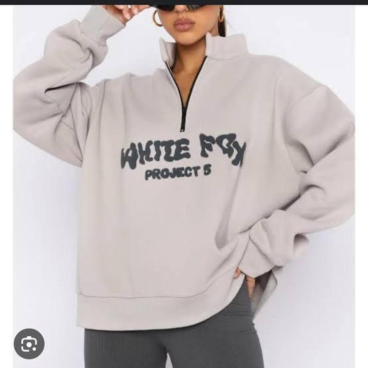 White Fox Project 5 Zip Up hoodie. Worn a few times... - Depop