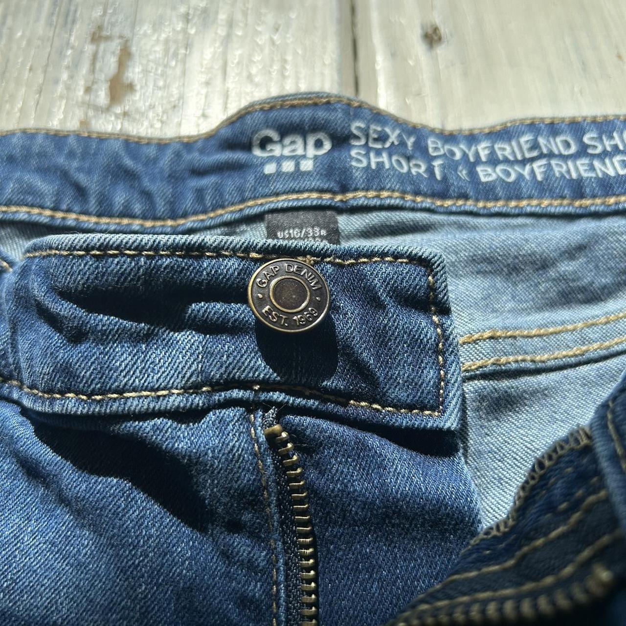 blue #us16 #rolledhem #gap "boyfriend short"; so... - Depop