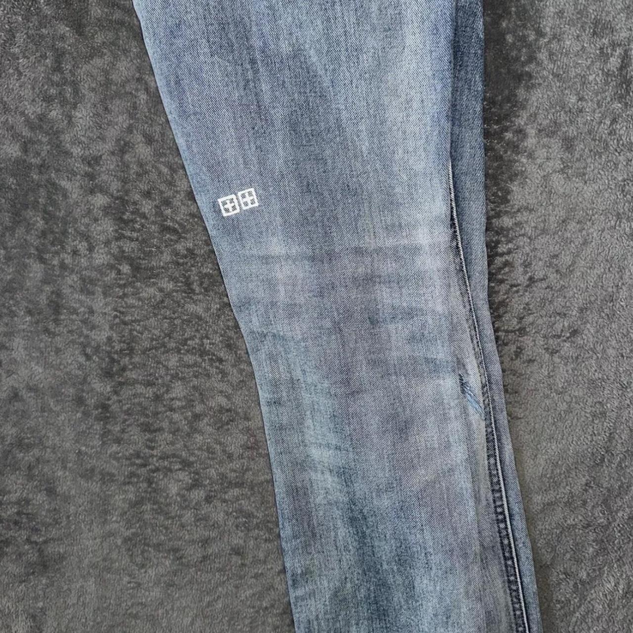KSUBI GREY LIGHTWASHED RIPPED JEANS - Depop