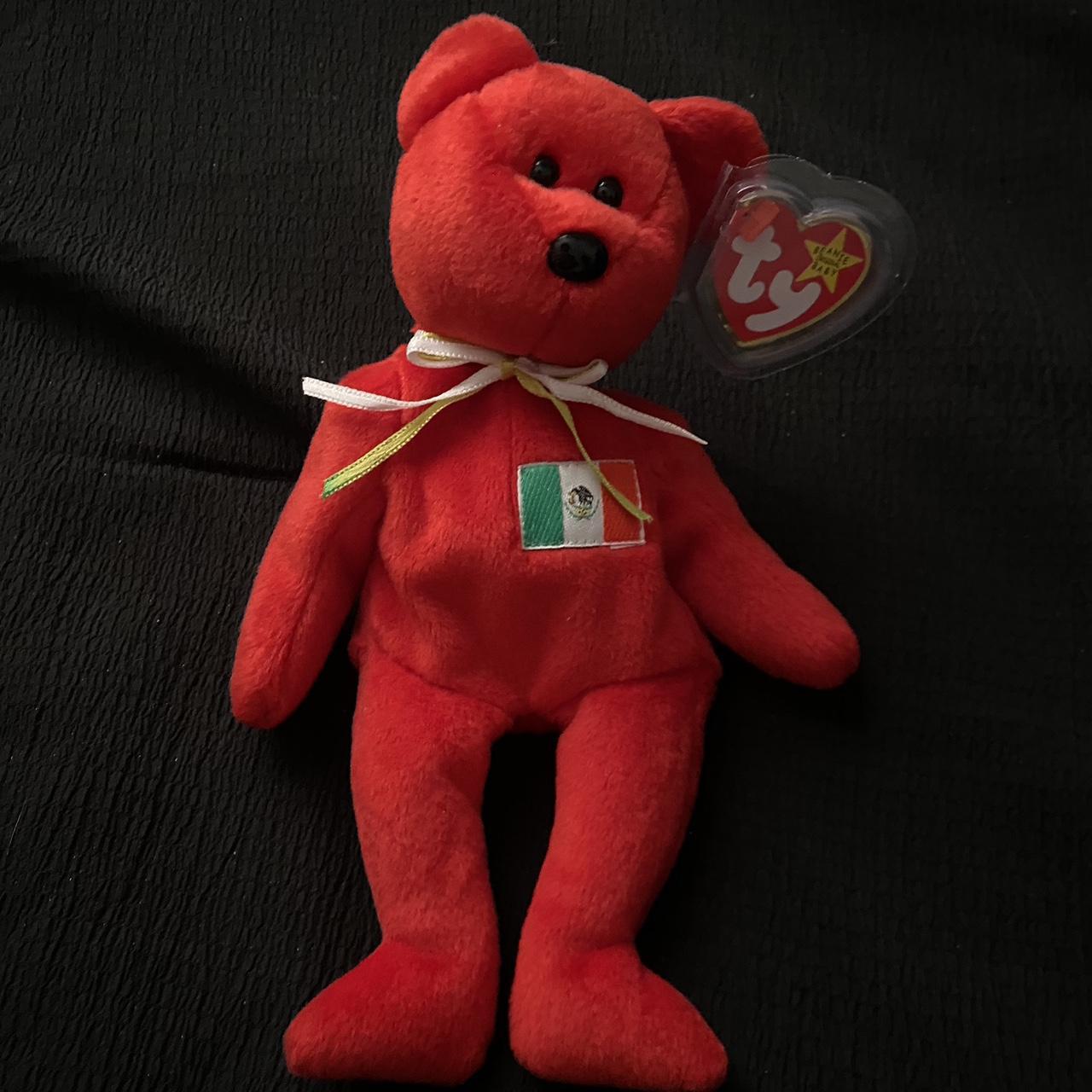 Ty Osito Beanie Baby Red - Depop