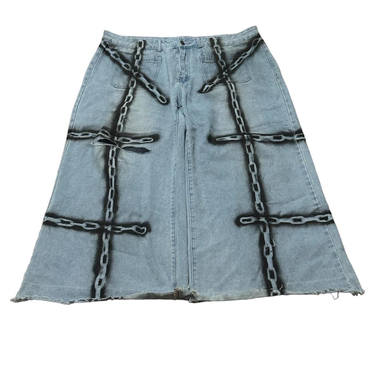 baggy wide leg jeans 42x38(outseam) leg opening... - Depop