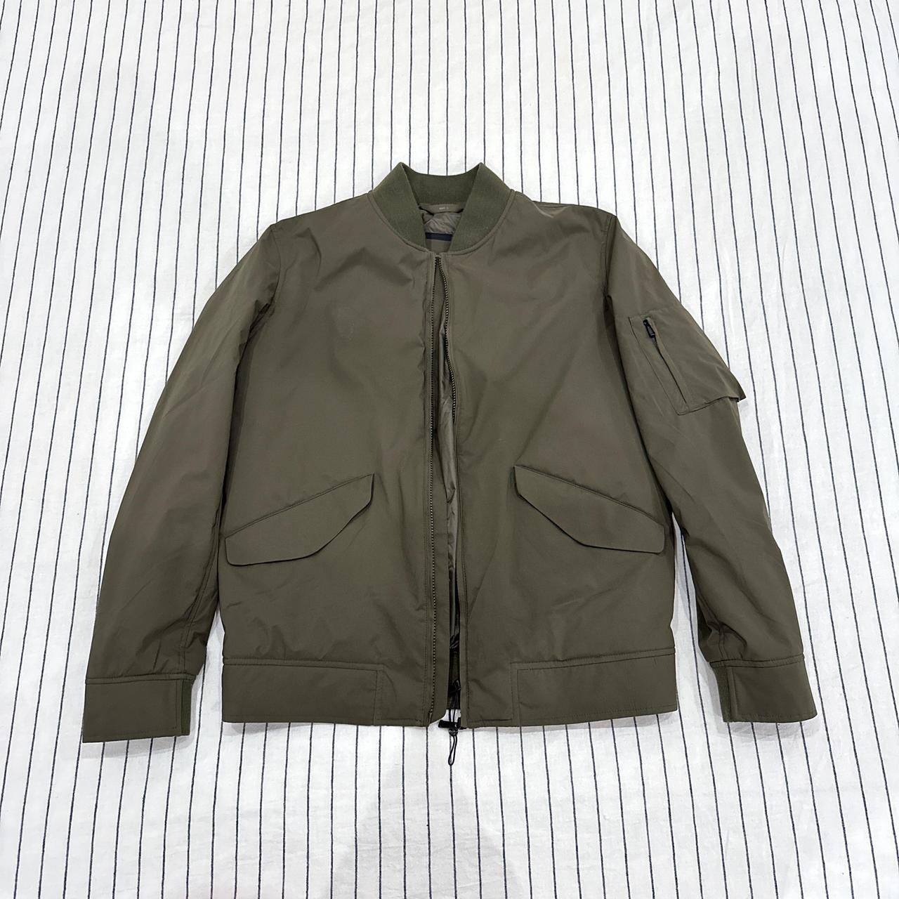 Massimo Dutto Khaki Bomber Size: Large Condition:... - Depop