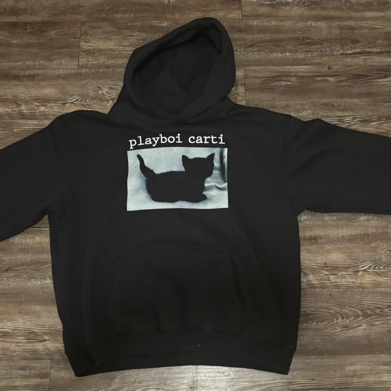 Black Playboi Carti hoodie DM ME IF INTERESTED... | Depop