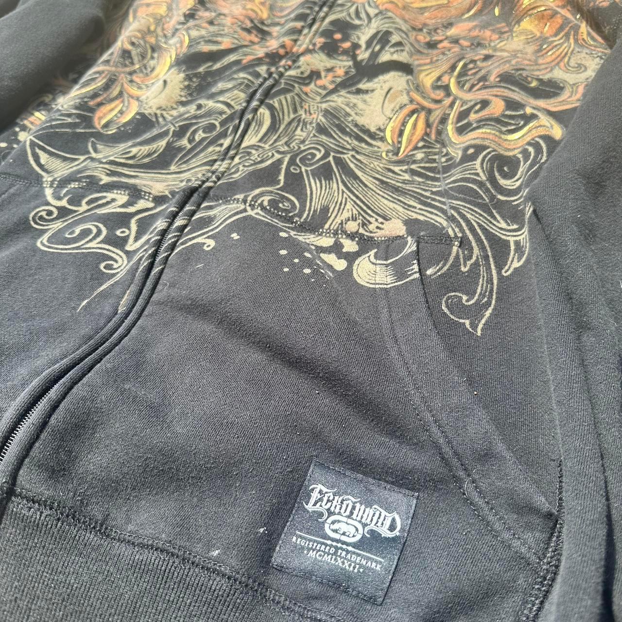 Ecko Unltd. Men's Black Hoodie Ecko MMA zip... - Depop