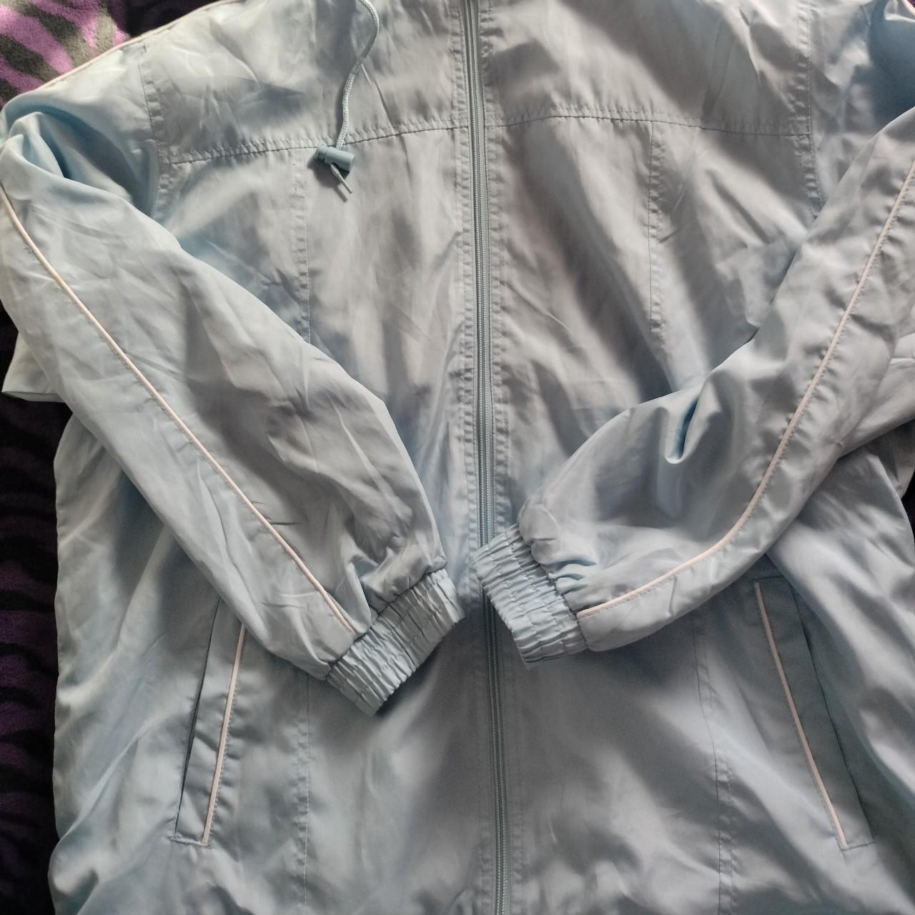 Baby blue zip up perfect for winter time!! Size xxxL... | Depop