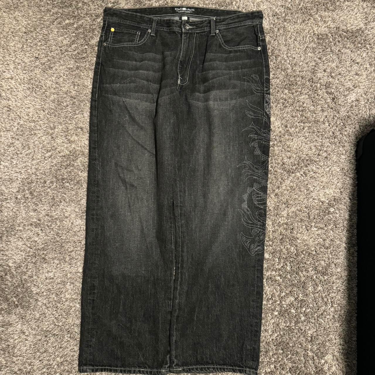 Ecko Unltd. Men's Black Jeans ecko unltd baggy... - Depop