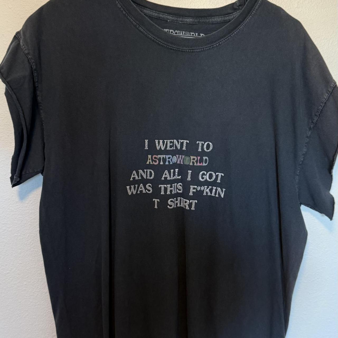 Black and white Travis Scott Astroworld concert tee... | Depop