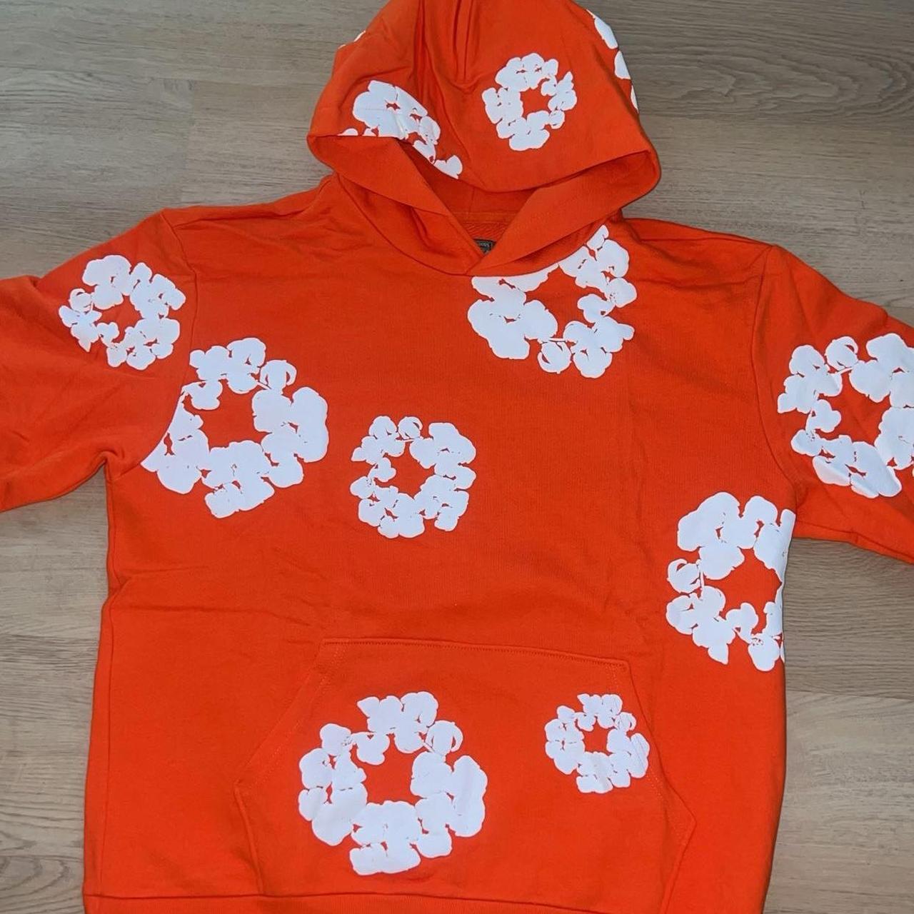 Denim Tear Hoodie Orange Brand New Size Large - Depop