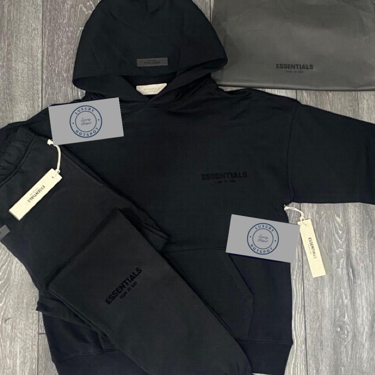 Fear Of God Essentials SS22 Black Tracksuit Brand... - Depop