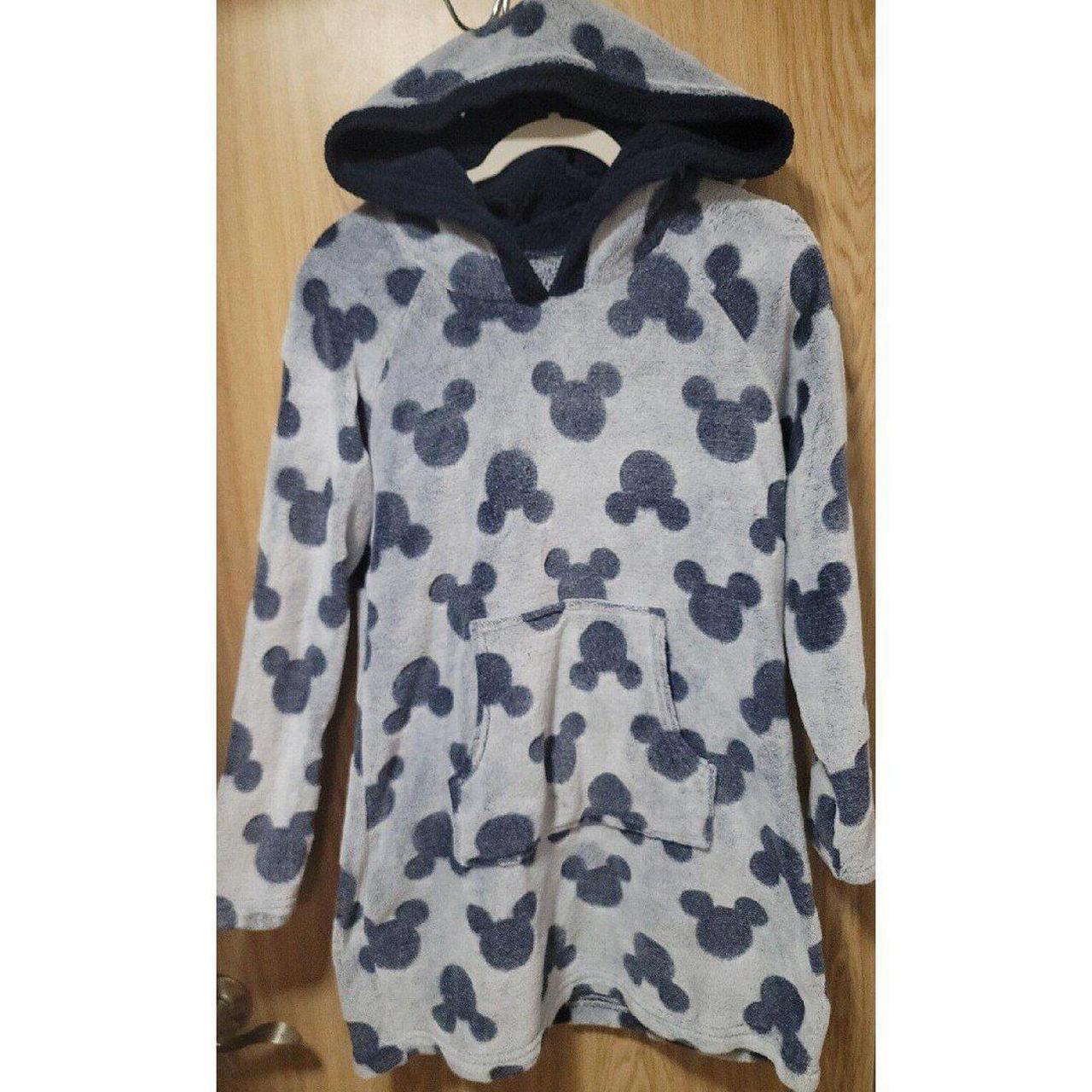 Disney Mickey Mouse Fleece Pullover Robe Hoodie~Size... - Depop
