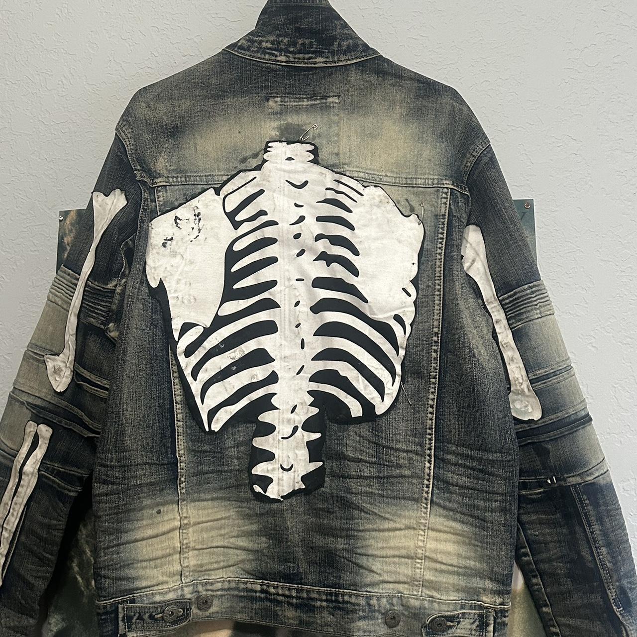 🏴‍☠️ Bringing You My Chaos Denim Jacket With Skull... - Depop