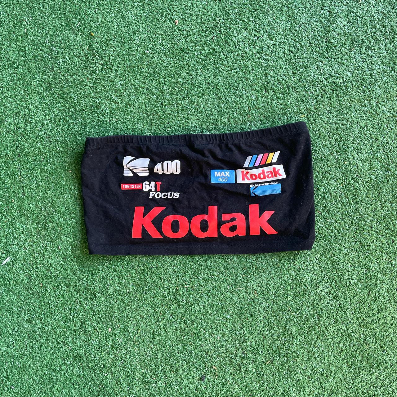 Vintage Kodak black and red bikini handless tops... - Depop